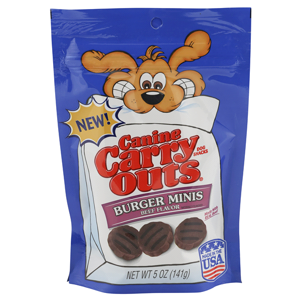 Canine Carry Outs Beef Burger Minis Dog Snacks 5 oz | Shipt