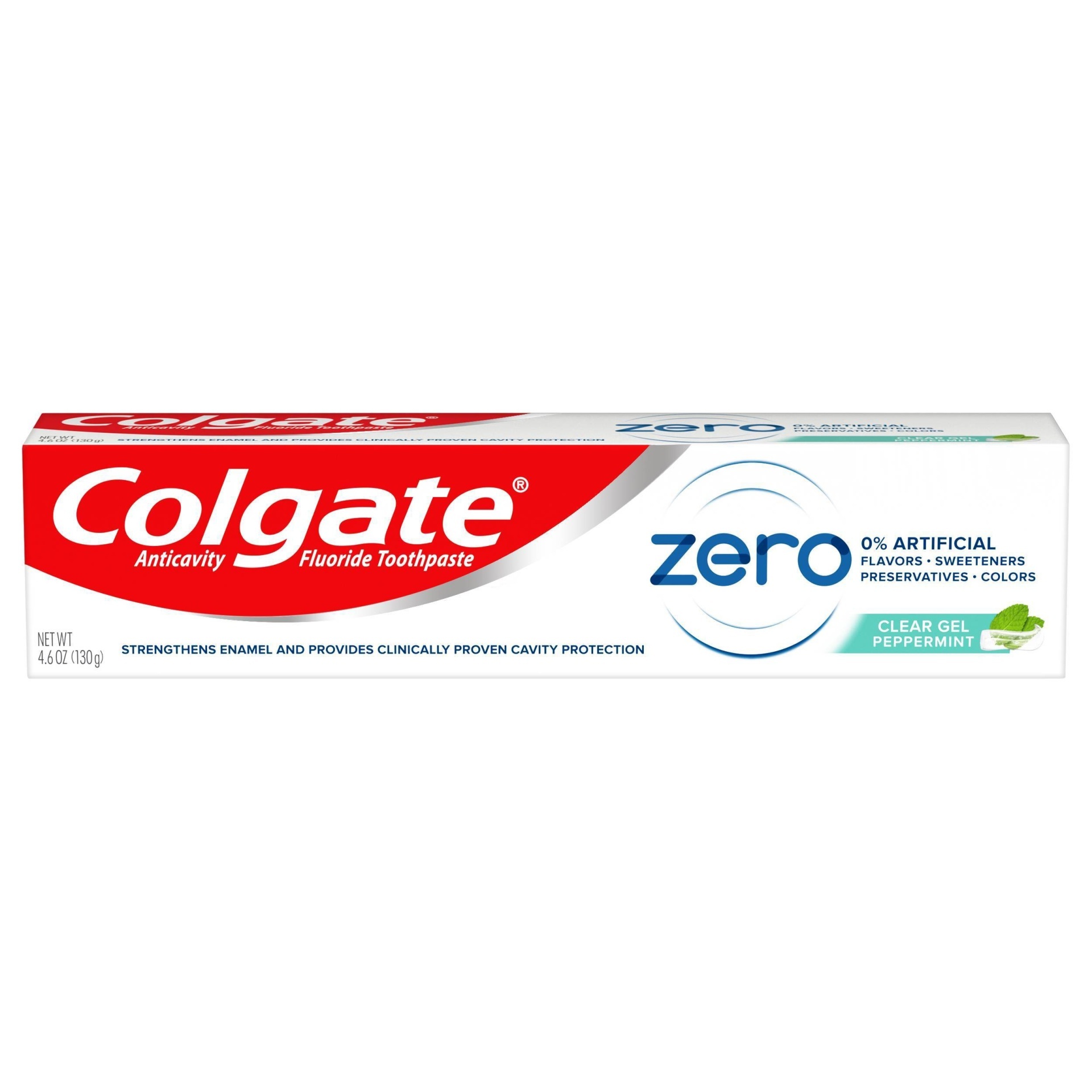 Colgate Zero Toothpaste - Natural Peppermint Flavor with Fluoride 4.6 ...