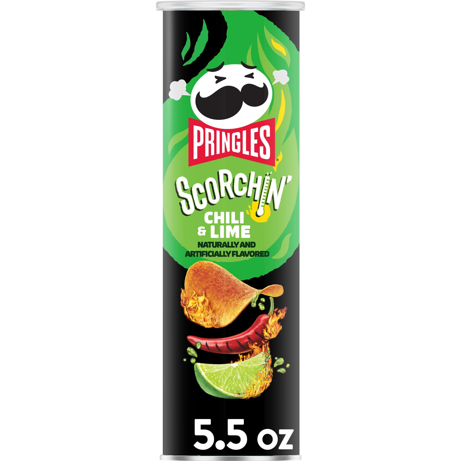 Pringles Scorchin' Chili and Lime Potato Crisps Chips 5.5 oz | Shipt