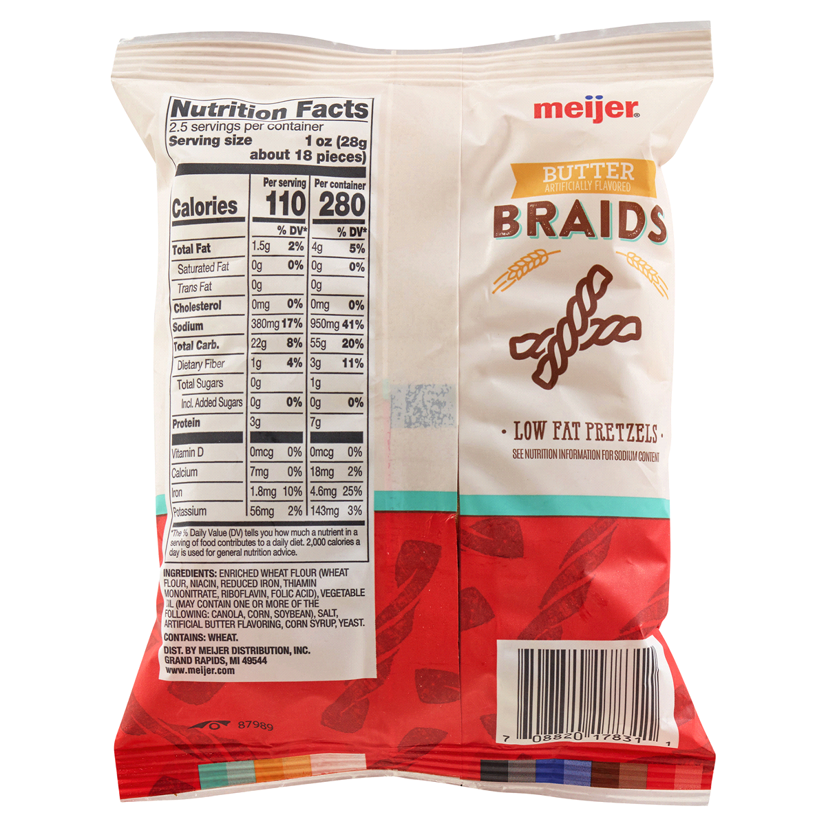Meijer Single Serve Butter Braid Pretzels 2.5 oz | Shipt