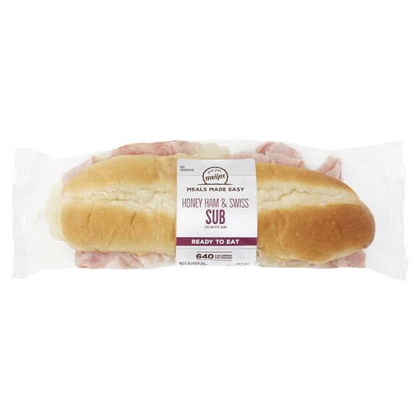 Meijer Sub Sandwich, Ham & Cheese, Full 12 oz | shipt