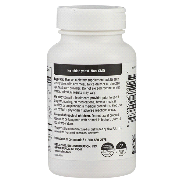 Meijer Calcium 600 + D3 Plus Minerals Tablets 120 ct | Shipt