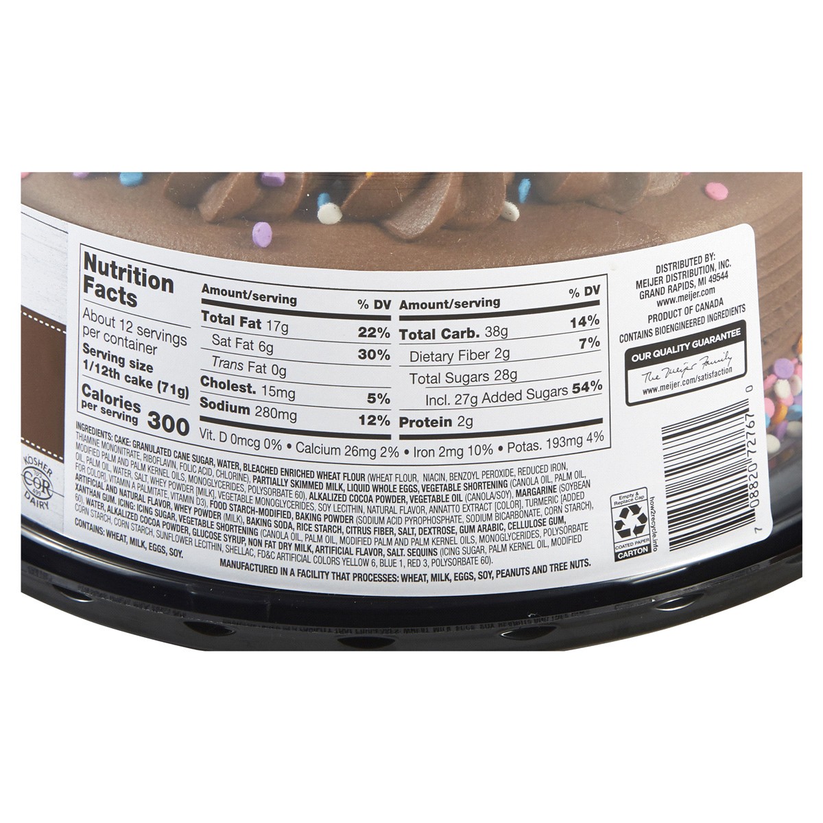 Fresh from Meijer 7" Chocolate Celebration Cake 29.9 oz | Shipt