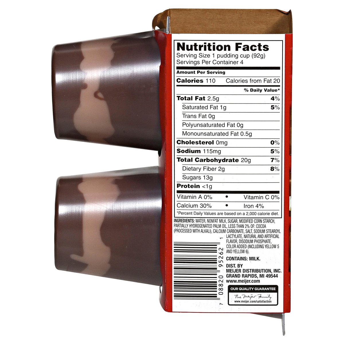 MEIJER TRIPLE CHOCOLATE VANILLA PUDDING SNACK 4. 3.25 oz | Shipt