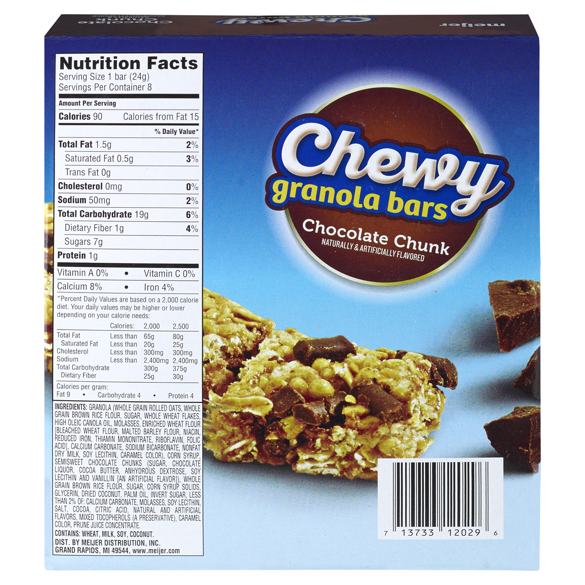 Meijer Chewy Chocolate Chunk Granola Bars 8 ct | Shipt