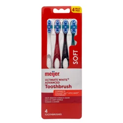 Meijer Ultimate White Advanced Toothbrush 4 Ct. Soft 4 ct | shipt