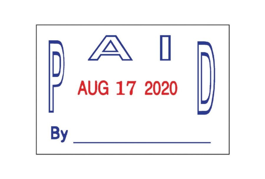 Office Depot Date Paid Dater Stamp Self-Inking with Extra Pad Date Paid ...