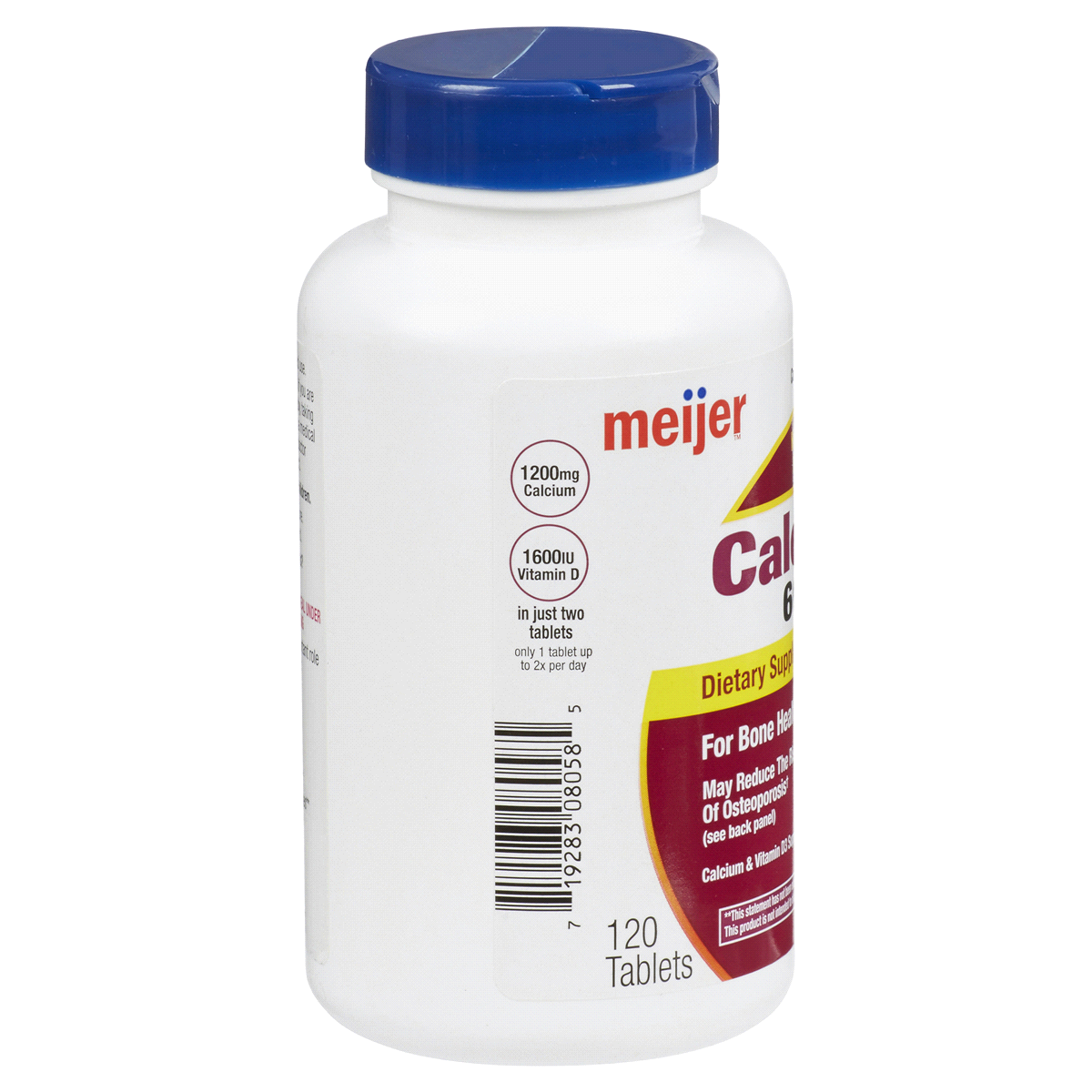 Meijer Calcium + D 600 mg, 3 tablets, 120 ct | Shipt