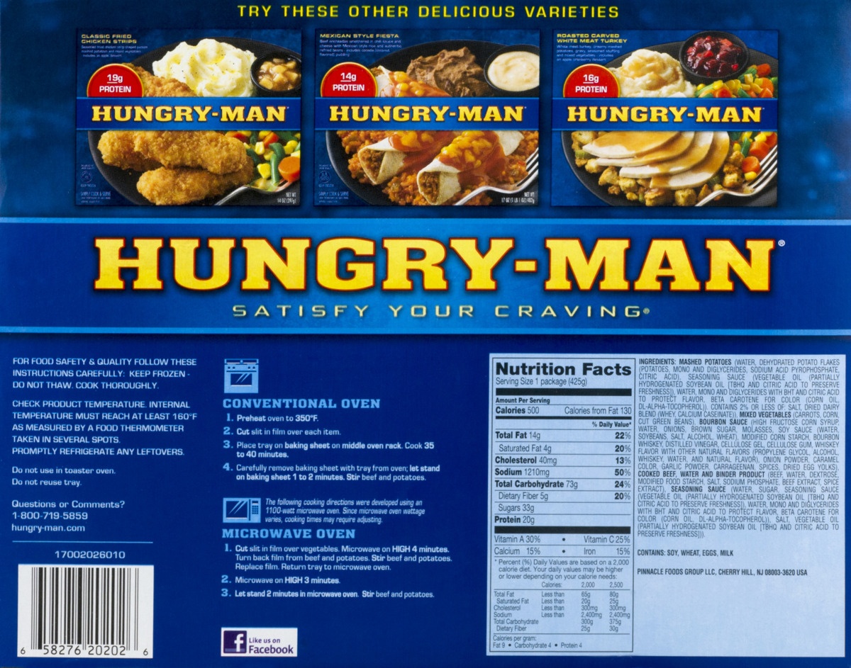 Hungry-man Bourbon Beef Strips Frozen Dinner 15 oz | Shipt