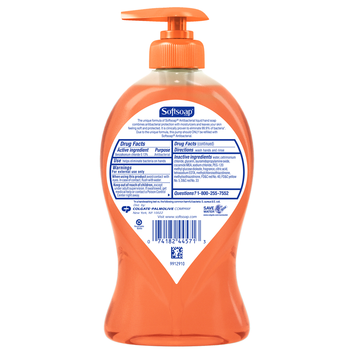 Softsoap Hand Soap with Moisturizers Antibacterial Crisp Clean 11.25 fl ...