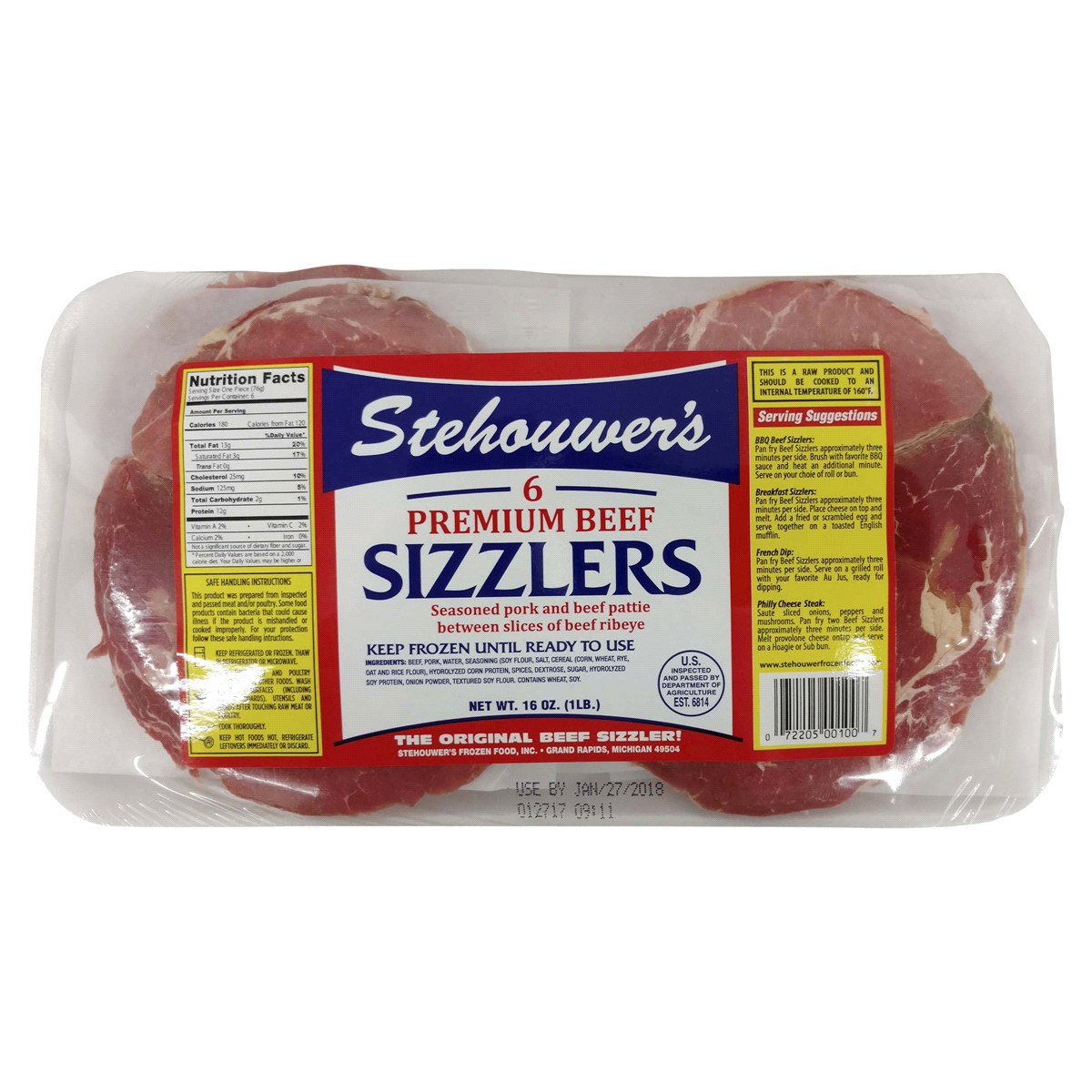 Stehouwer's Frozen Original Beef Sizzlers, 16 oz 16 oz | Shipt