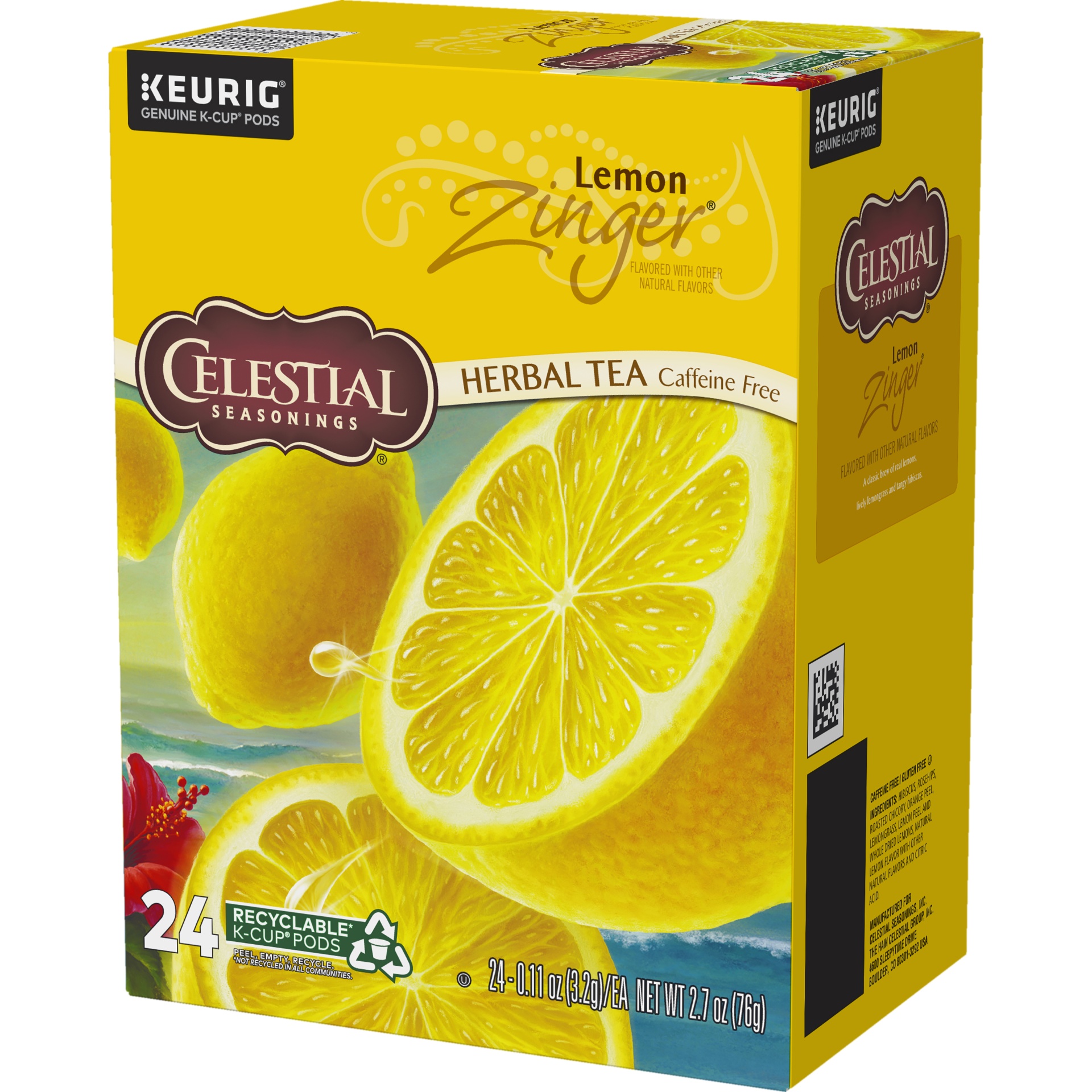 Celestial Seasonings Lemon Zinger Herbal Tea K-Cups 24 ct | Shipt