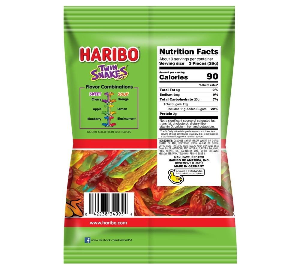 Haribo Twin Snakes Gummi Candy 8 oz | Shipt