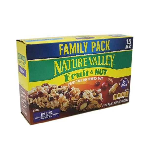 Nature Valley Fruit & Nut Granola Bars Family Pack 15-1.2 Oz Bars 18 oz ...