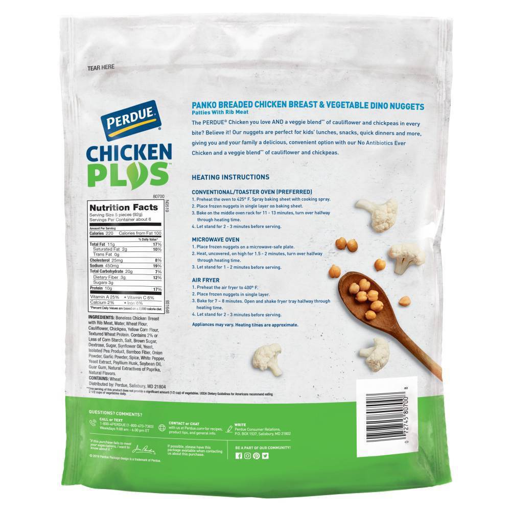 Perdue Chicken Plus Panko Breaded Dino Chicken Nuggets - Frozen - 22oz ...