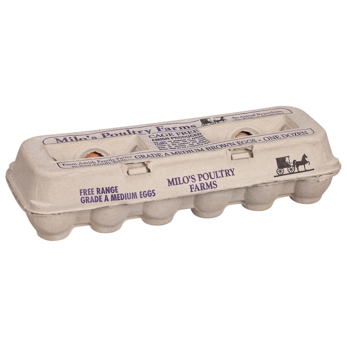 Milo's Poultry Farms Brown Eggs Medium 12 ea 12 ct | Shipt