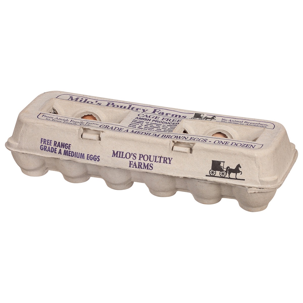 Milo's Milos Medium Cage Free Brown Eggs 1 doz | Shipt