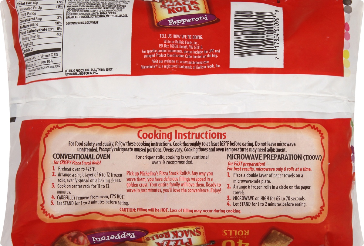 Michelina's Zap 'Ems Pepperoni Pizza Snack Rolls 40 ct; 0.5 oz | Shipt