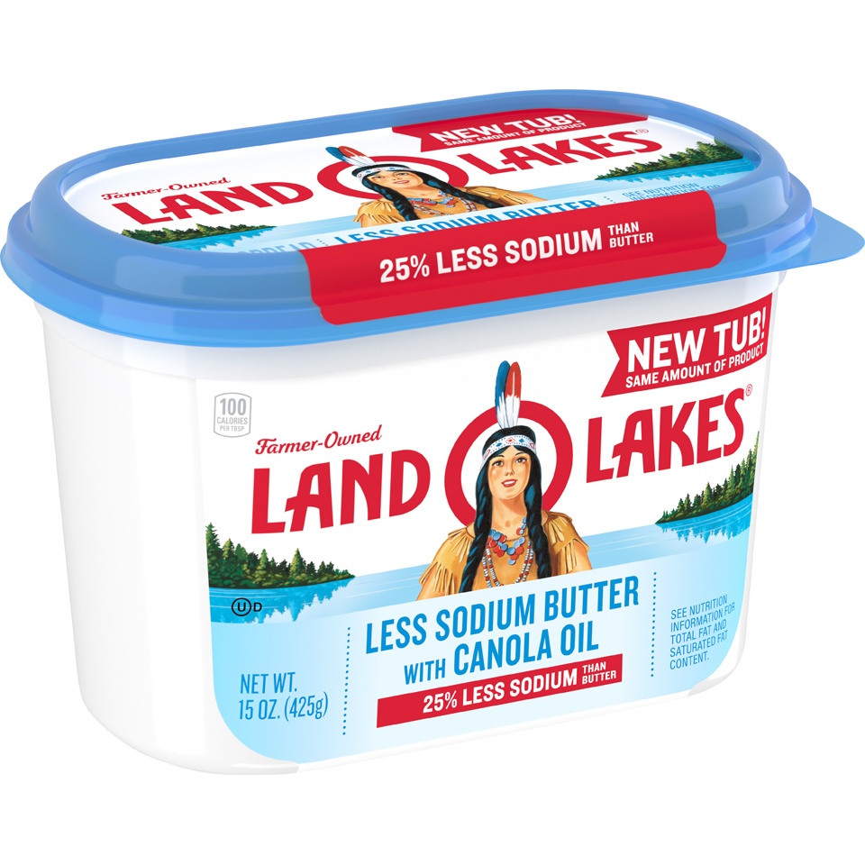 Land O'Lakes Less Sodium Butter With Canola Oil 15 oz | Shipt