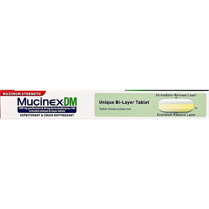 Mucinex DM Maximum Strength 12-Hour Expectorant and Cough Suppressant ...