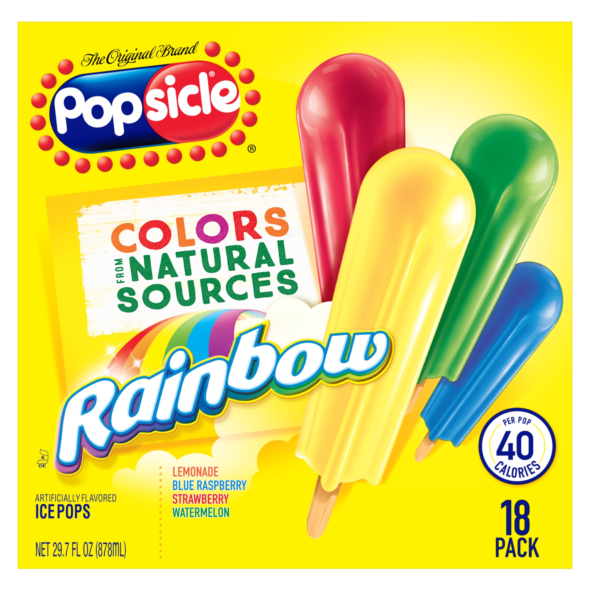 The Original Brand Popsicle Rainbow Ice Pops 20 ct | Shipt