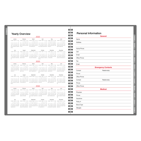 Office Depot Brand Monthly Academic Planner, 8-1/2" X 11", 30% Recycled ...