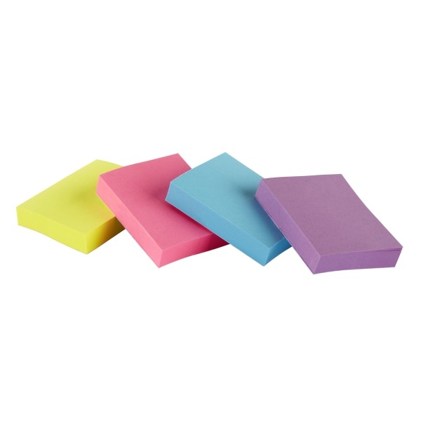 Office Depot Brand Sticky Notes, 1-1/2'' X 2'', Assorted Vivid Colors ...