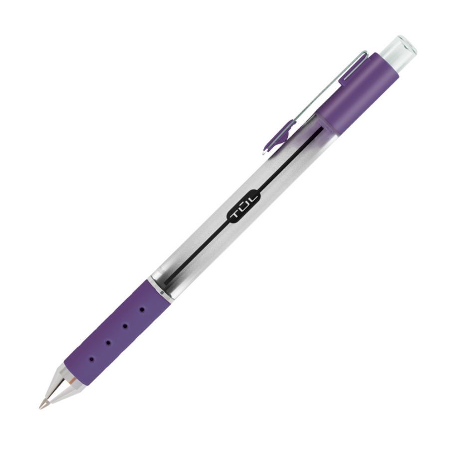 TUL Retractable Gel Pens, Medium Point, Silver Barrel, Assorted Inks ...