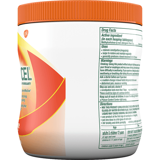 Citrucel Orange Flavor Methylcellulose Fiber Therapy For Regularity 16 ...