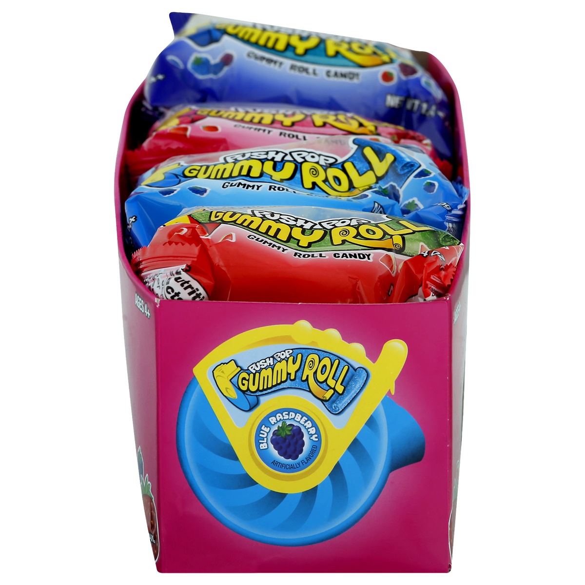Push Pop Gummy Roll Candy, Blue Raspberry 8 ct | Shipt