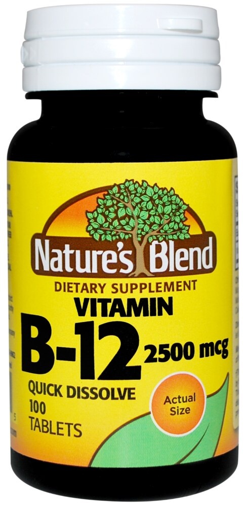 Nature's Blend Vitamin B-12, 2500 mcg, Tablets 100 ct | Shipt