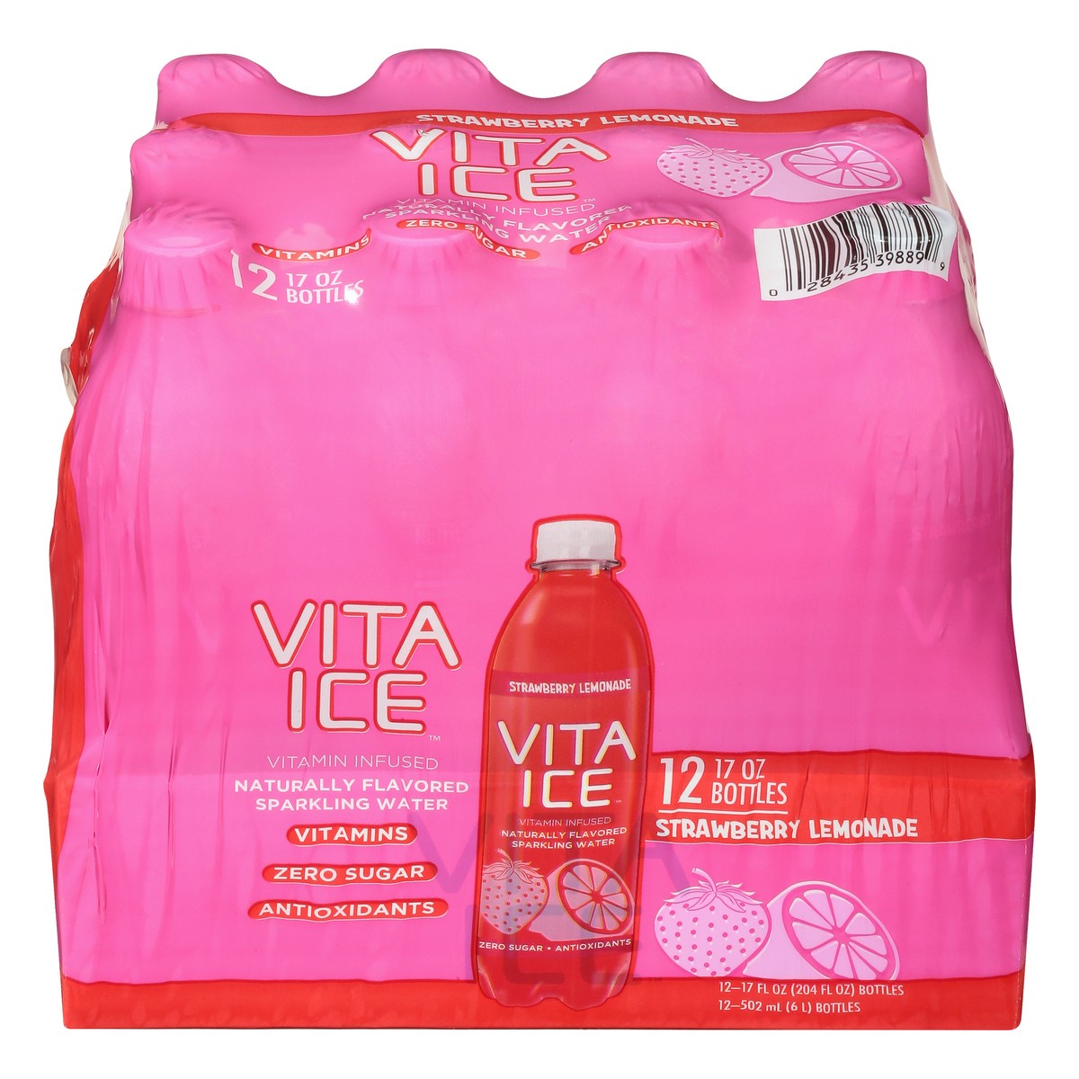 Vita Ice 12 Pack Strawberry Lemonade Sparkling Water 12 ea 12 ct | Shipt
