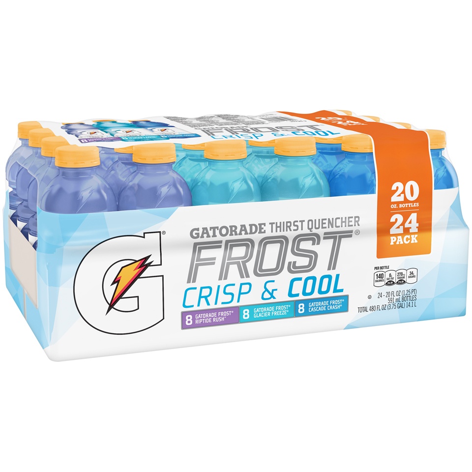 Gatorade Frost Riptide Rush/Glacier Frze/Cas Crash 24 x 20 oz | Shipt
