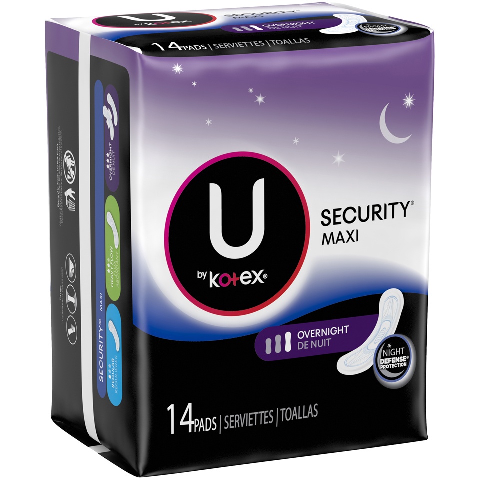U by Kotex Natural Balance Overnight Maxi Pads | Shipt