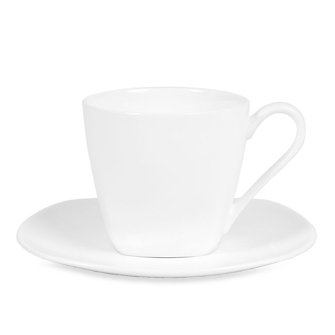 Nevaeh White by Fitz and Floyd Soft Square Cup and Saucer 1 ct | Shipt