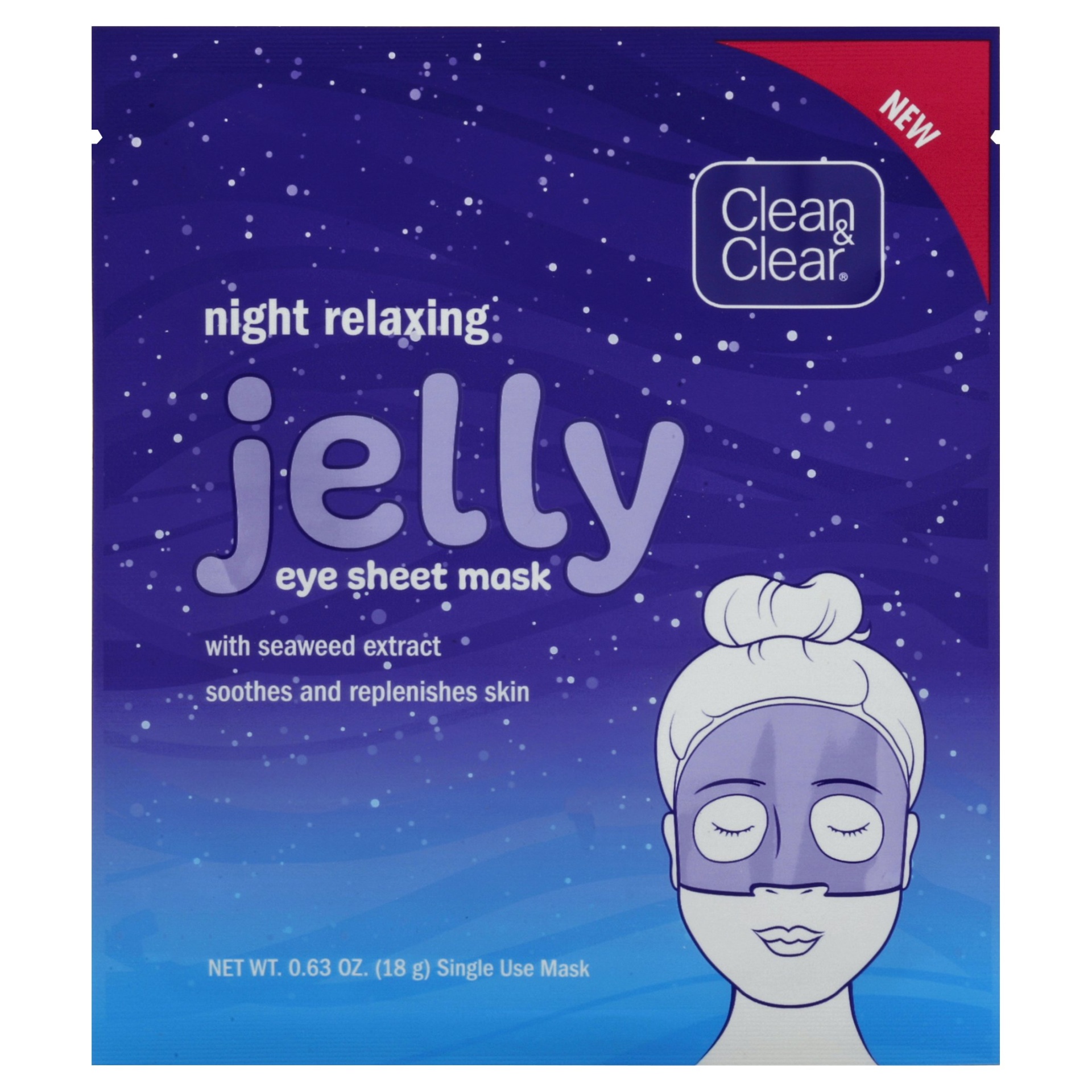 Clean & Clear Night Relaxing Gel Sheet Mask 1 oz | Shipt