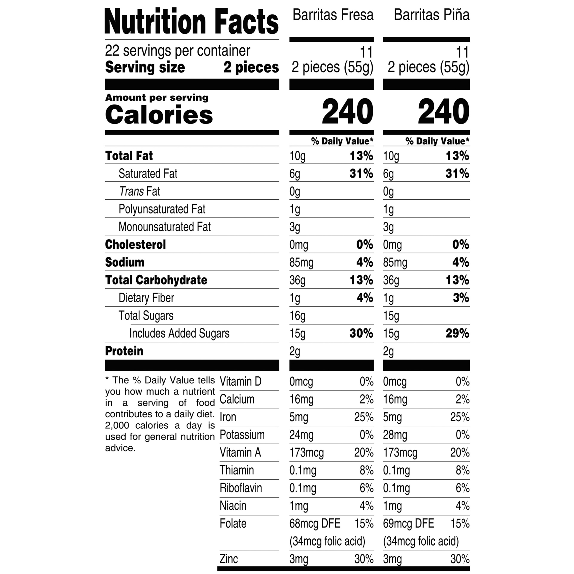 Marinela Barritas 22 Packs Strawberry and Pineapple Filled Cookies 22 ...