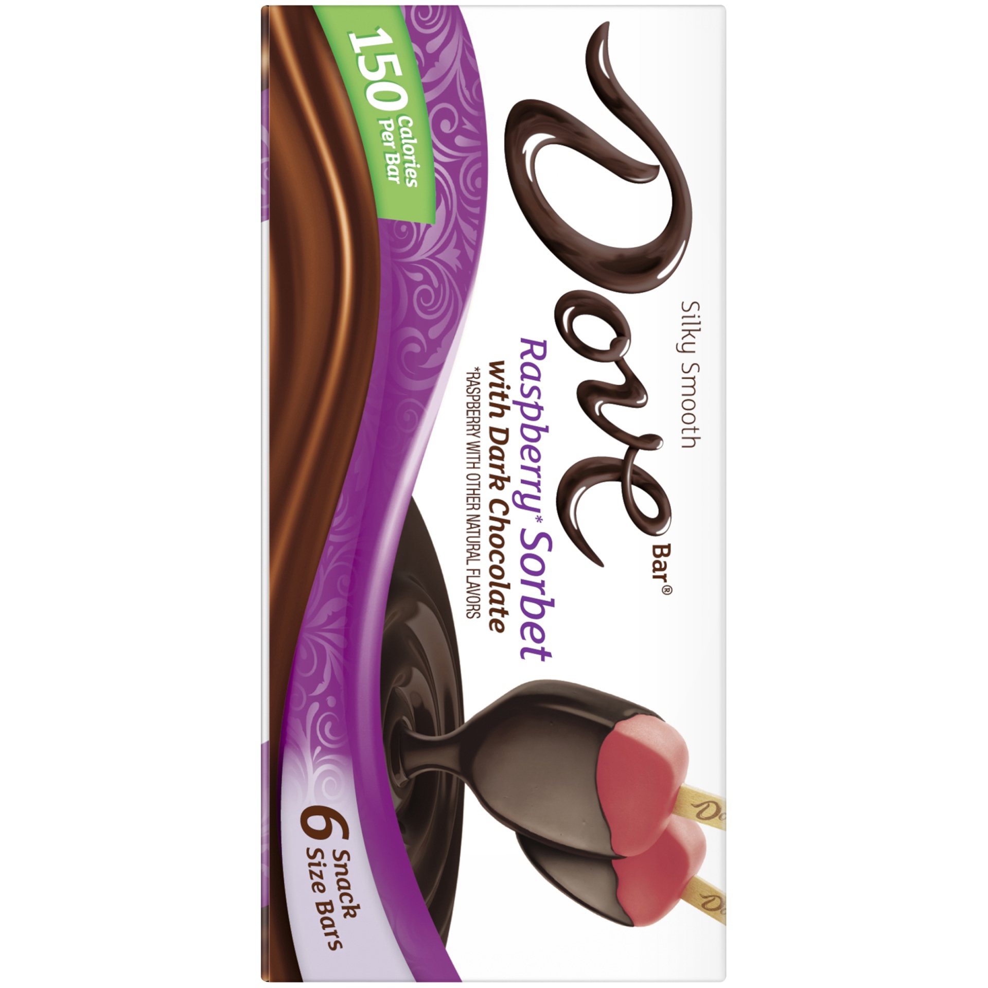 Dove Raspberry Sorbet With Dark Chocolate 6 ct; 2.6 fl oz | Shipt