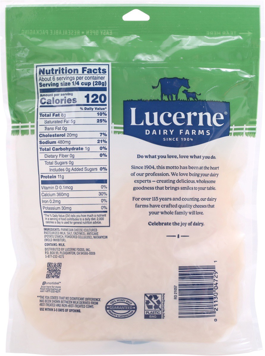 Lucerne Dairy Farms Lucerne Cheese Finely Shredded Parmesan - 6 Oz 6 oz ...