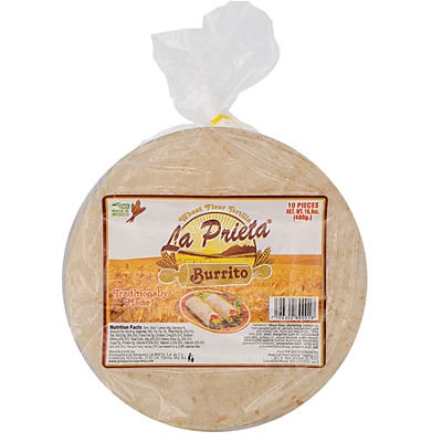 La Prieta Burrito Wheat Flour Tortillas 10 ct | Shipt