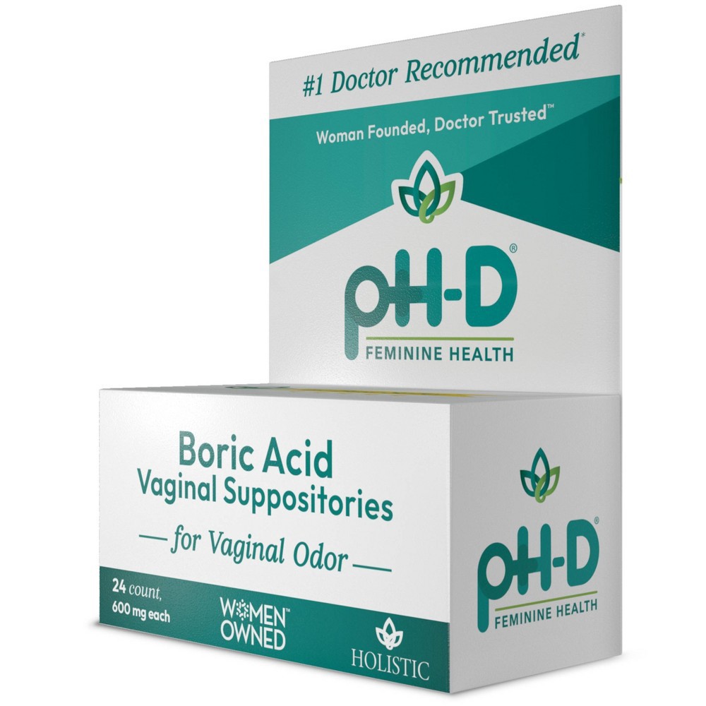 pH-D Feminine Health Support Boric Acid Vaginal Suppositories - 24ct 24 ...