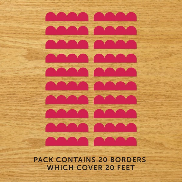 ASTROBRIGHTS Bulletin Board Borders, 2" X 12", Re-Entry Red, Pack Of 20 ...