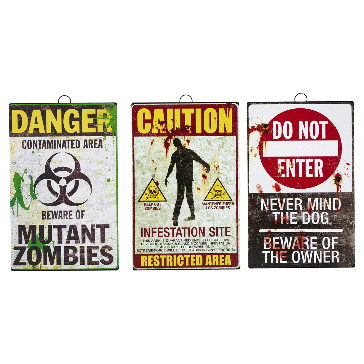Meijer 11 Metal Warning Signs, Assortment 11"X7.25 | Shipt