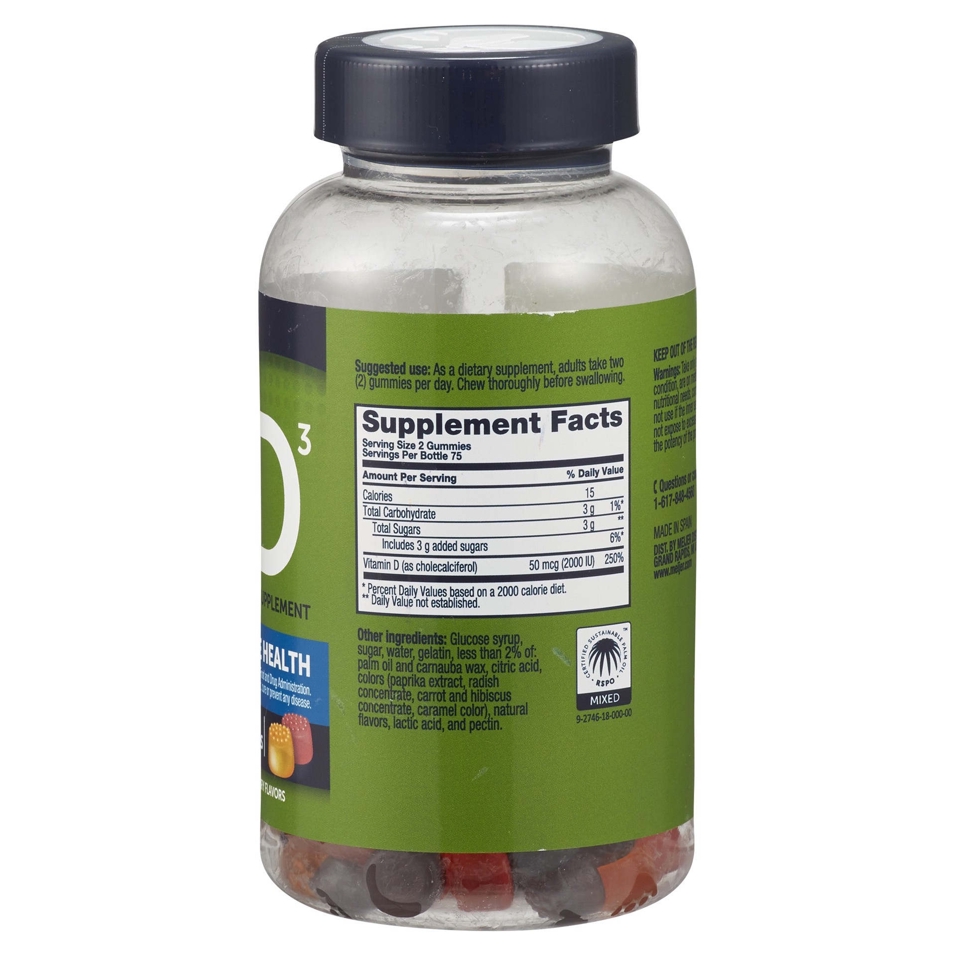 MEIJER WELLNESS Meijer Vitamin D 2000 IU Adult Gummies 150 ct | Shipt