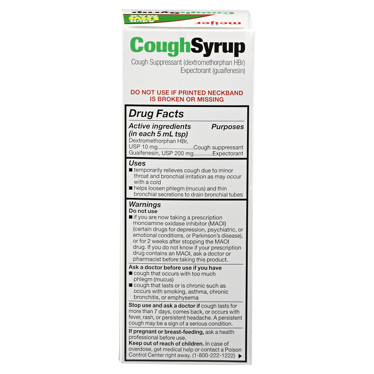 Meijer Tussin DM Cough + Congestion Relief, Raspberry Menthol Flavor 8 ...
