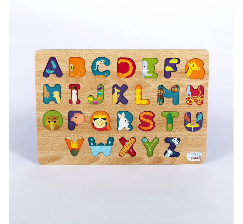 Chuckle & Roar ABC's & 123s Wood Kids Puzzle Set 36pc 36 ct | Shipt