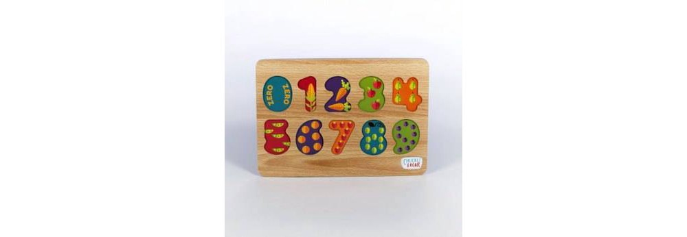 Chuckle & Roar ABC's & 123s Wood Kids Puzzle Set 36pc 36 ct | Shipt