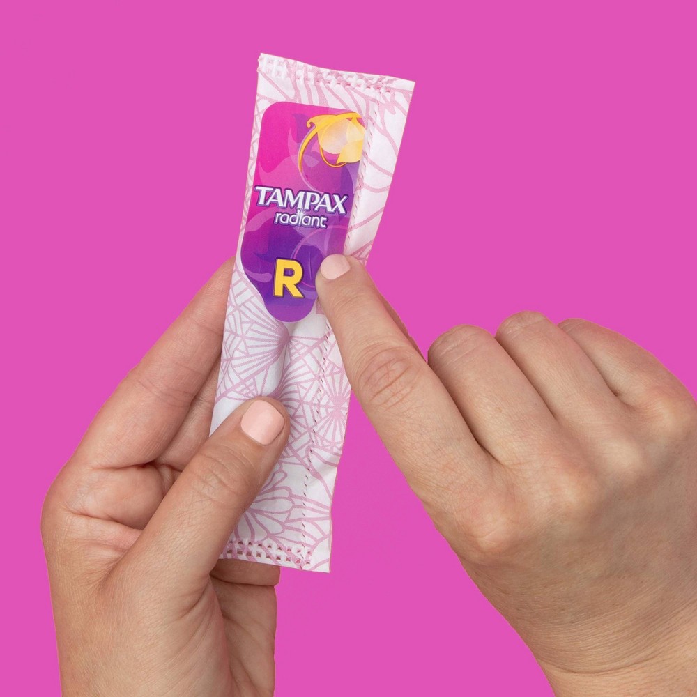 Tampax Radiant Regular/Super Unscented Tampons 28 ea 28 ct | Shipt