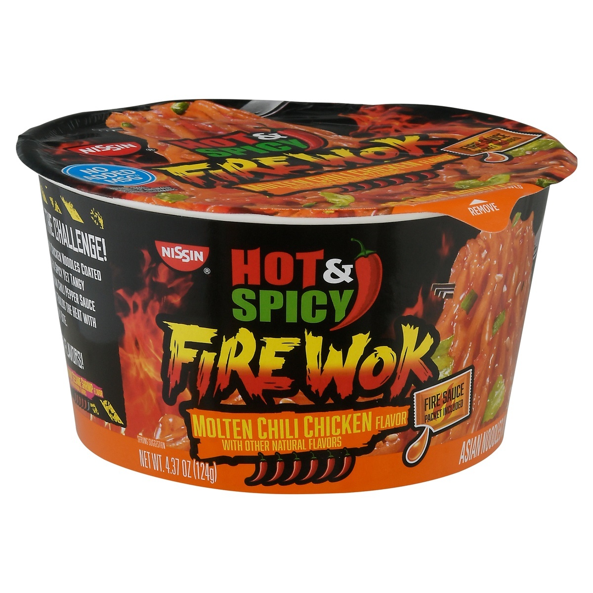 Nissin Fire Wok Hot & Spicy Stir Fry Molten Chili Chicken Flavor Asian ...
