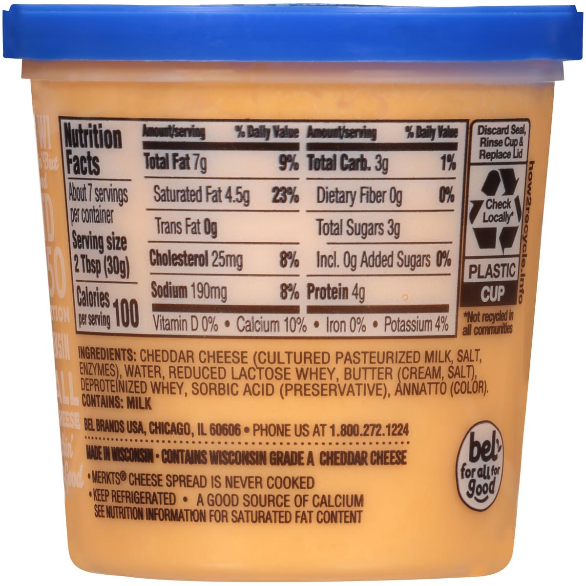 Merkts Sharp Cheddar Spreadable Cheese Cup 8 oz | Shipt